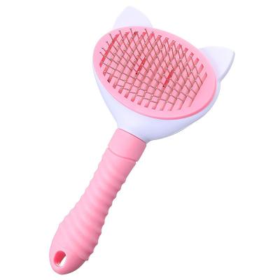 China Custom Stainless Steel Pet Hair Remover Brush for Dog Cat with 60 Degree Bent Bristles for sale
