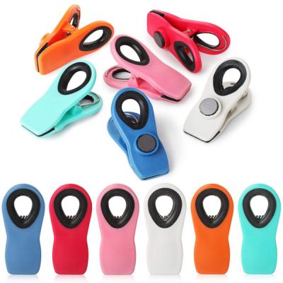 China PP TPR Plastic Magnetic Bag Clips for Fridge 3 Inch 12 Pack Colorful for sale