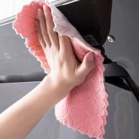 China Bibulous Coral Velvet Microfiber Dish Towels 27x16cm 8 Pack Ultra Absorbent Nonstick Oil Kitchen Cloths for sale