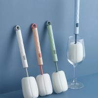 China Removable Long Handle Cleaning Sponge Bottle Brush Cleaner Diamond Shaped for sale