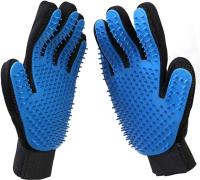 China Silicone Pet Grooming Gloves for Dogs Cats Massage Deshedding 5 Finger Design for sale