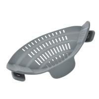 China Adjustable Rice Clip On Silicone Colander For Pots And Pasta Strainer for sale