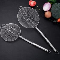 China Stainless Steel Spider Strainer Skimmer Ladle 15.5 Inch 5.4 Inch Bowl for Frying for sale