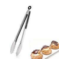 China Stainless Steel Kitchen Tongs Set 9 Inch 12 Inch Non Slip Silicone Handle Locking for sale