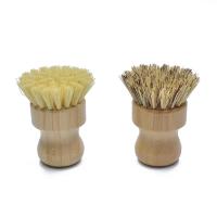 China Bulk Wood Handle Coconut Bristle Brush for Pan Pot Cleaning Kitchen Scrubber for sale