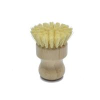 China Bulk Wood Handle Coconut Bristle Brush for Pan Pot Cleaning Kitchen Scrubber for sale