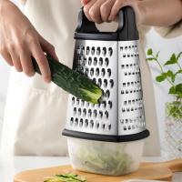 China 4 Sided Stainless Steel Heavy Duty Box Grater 9.88 x 5.59 x 5 Inches for Parmesan Cheese for sale