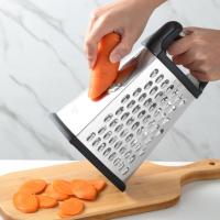 China 4 Sided Stainless Steel Heavy Duty Box Grater 9.88 x 5.59 x 5 Inches for Parmesan Cheese for sale