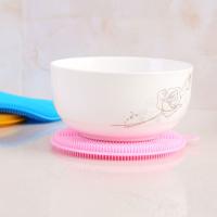 China Heat Insulation Silicone Dish Scrubber Brush Set 6 Pack Kitchen Cleaning Sponge for sale