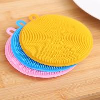 China Heat Insulation Silicone Dish Scrubber Brush Set 6 Pack Kitchen Cleaning Sponge for sale