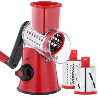 China Stainless Steel Rotary Cheese Grater Shredder 19x12.5x24.5cm 3 Blades for sale