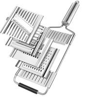 China Multi Purpose Handheld Vegetable Cutter Stainless Steel Slicer Grater 32.2cm 3 Blades for sale