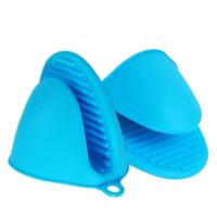 China Food Grade Silicone Oven Mitts Heat Resistant 446F Pinch Potholder for Baking BBQ for sale