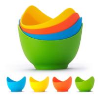 China 4 Pack Silicone Bulk Kitchen Supplies Egg Poacher For Microwave for sale