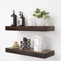 China Floating Wall Mounted Wooden Shelves 60cm Solid Paulownia Storage Shelf for Bedroom Living Room Kitchen for sale