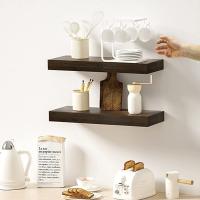 China Floating Wall Mounted Wooden Shelves 60cm Solid Paulownia Storage Shelf for Bedroom Living Room Kitchen for sale