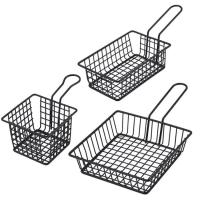 China Stainless Steel Deep Fry Basket 3 Sizes 148g 166g for Restaurant Kitchen for sale