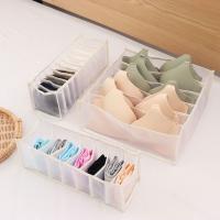 China Foldable Underwear Storage Box 6 7 11 Grid Nylon Bra Panty Organizer for Closet for sale