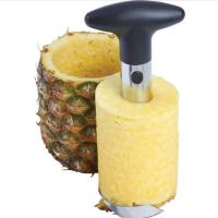 China Stainless Steel Pineapple Corer Slicer Tool 7 Inch Detachable Handle Fruit Cutter for sale