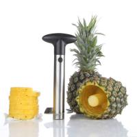 China Stainless Steel Pineapple Corer Slicer Tool 7 Inch Detachable Handle Fruit Cutter for sale