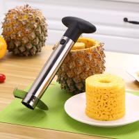China Stainless Steel Pineapple Corer Slicer Tool 7 Inch Detachable Handle Fruit Cutter for sale