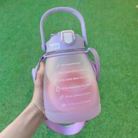 China BPA Free Large Plastic Water Bottle 1300ml Outdoor Custom Drinking Cups with Rope for sale