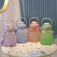 China BPA Free Large Plastic Water Bottle 1300ml Outdoor Custom Drinking Cups with Rope for sale