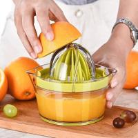 China Manual Bulk Kitchen Supplies Orange Lemon Squeezer Juicer With Measuring Cup Grater for sale