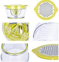 China Manual Bulk Kitchen Supplies Orange Lemon Squeezer Juicer With Measuring Cup Grater for sale