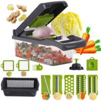 China 10 in 1 Manual Vegetable Chopper Slicer Multifunctional 12.5x4x4 inch Stainless Steel for sale
