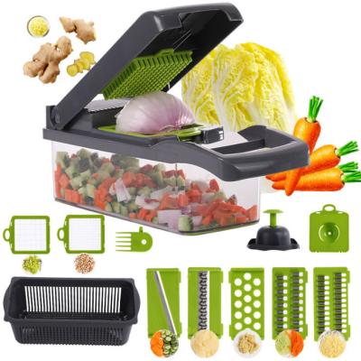 China 10 in 1 Manual Vegetable Chopper Slicer Multifunctional 12.5x4x4 inch Stainless Steel for sale