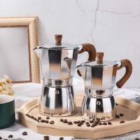 China Aluminum Moka Stovetop Espresso Coffee Maker 150ml 300ml 3 6 Cup Percolator Pot for sale