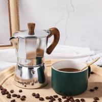 China Aluminum Moka Stovetop Espresso Coffee Maker 150ml 300ml 3 6 Cup Percolator Pot for sale