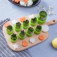 China 9 Piece Stainless Steel Fruit and Vegetable Cutter Shapes Set 7.32 x 2.83 Inch Cookie Mold for sale