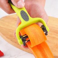 China 3 in 1 Rotatable Stainless Steel Peeler 14.5cm for Potato Vegetable Fruit for sale