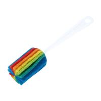 China Plastic Long Handle Bottle Scrubber Brush 360 Degree Kitchen Cleaning Tool 30cm for sale