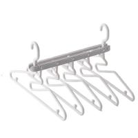 China Space Saving Plastic Folding Hanger Drying Rack for Clothes 5 Layer 29.5cm for sale