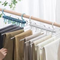 China Space Saving Plastic Folding Hanger Drying Rack for Clothes 5 Layer 29.5cm for sale
