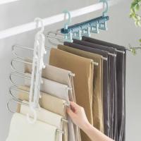China Space Saving Plastic Folding Hanger Drying Rack for Clothes 5 Layer 29.5cm for sale