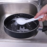 China PET Plastic Bulk Kitchen Supplies Long Handle Dish Washing Brush For Cleaning for sale