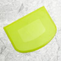 China Food Safe PE Plastic Dough Scraper Cutter 12x9.5cm White Green for sale