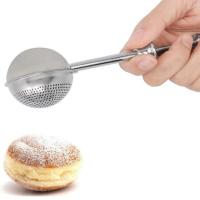 China Stainless Steel Flour Duster Shaker 7 inch Spring Operated Baking Tool for Sugar Cocoa Powder for sale
