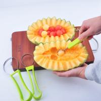 China 4-in-1 Stainless Steel Fruit Carving Knife Set with Melon Baller and Seed Remover 2 Size Scoopers for sale