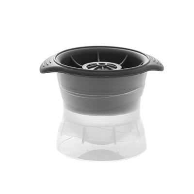 China Kitchen Bar Ice Cube Ball Maker Silicone Large Round Sphere Mold For Whiskey for sale