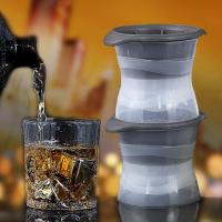 China Kitchen Bar Ice Cube Ball Maker Silicone Large Round Sphere Mold For Whiskey for sale