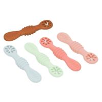 China Silicone Rainbow Chew Spoon for Babies Toddlers 11.5cm Food Grade BPA Free for sale