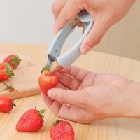 China Stainless Steel Fruit Vegetable Corer Strawberry Huller Stem Remover 12.2 cm for sale