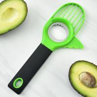 China 3 in 1 Plastic Avocado Cutter Knife Corer Slicer 22cm Kitchen Tool for sale