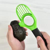China 3 in 1 Plastic Avocado Cutter Knife Corer Slicer 22cm Kitchen Tool for sale