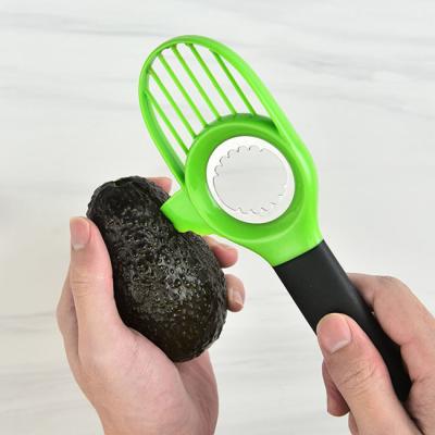 China 3 in 1 Plastic Avocado Cutter Knife Corer Slicer 22cm Kitchen Tool for sale